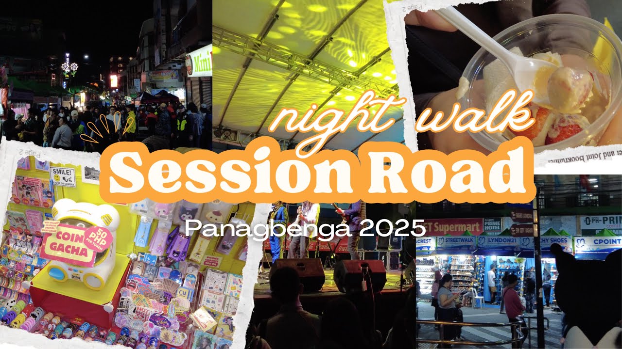 Night Walk at Session Road in Bloom 🌃 🌙 Panagbenga 2025 ˚‧｡⋆🌻⋆｡‧˚ - YouTube