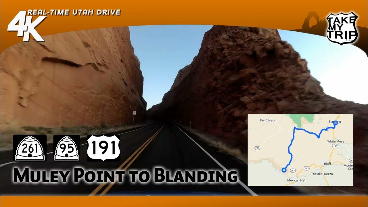 Muley Point to Blanding, Utah - Route 261, 95, US 191 scenic drive just before Sunset - YouTube