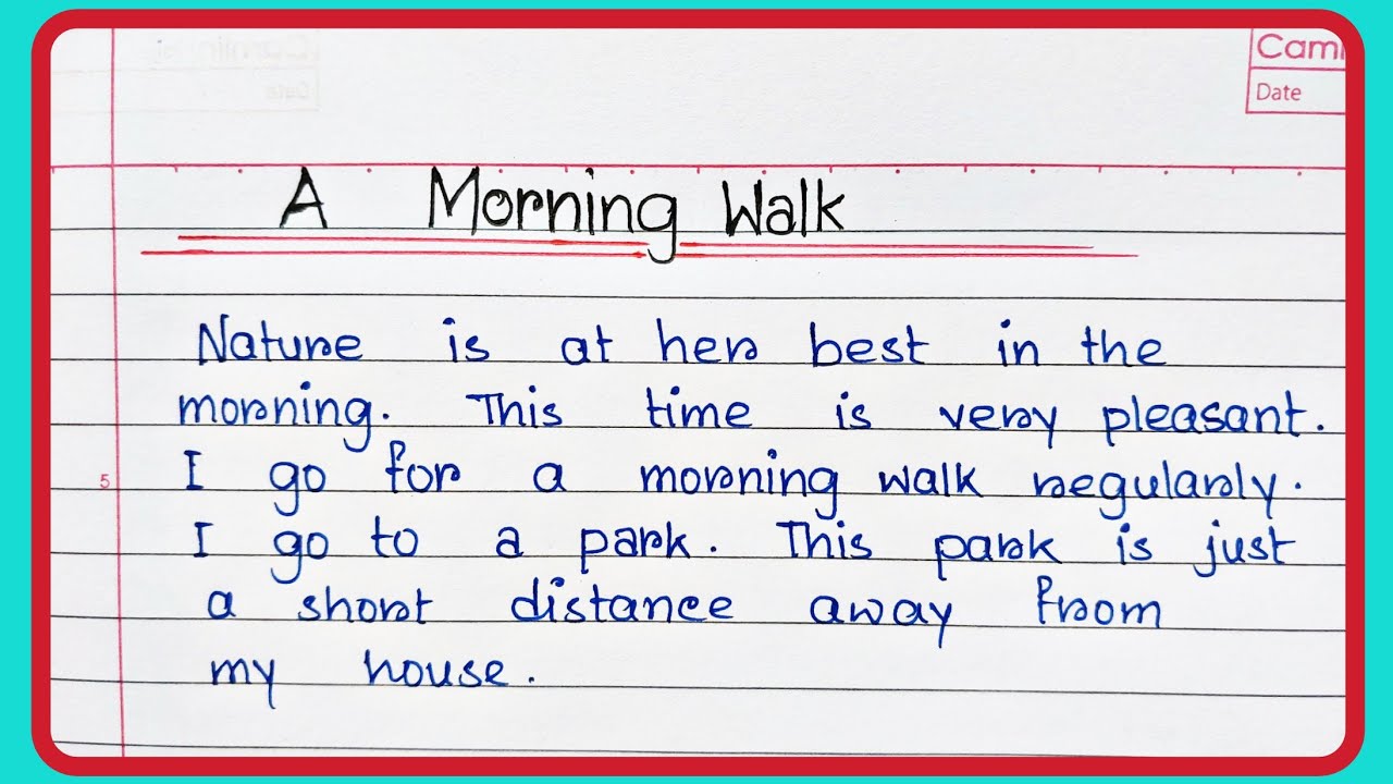 Morning Walk 🚶‍♂️ Essay in English|| Paragraph on Morning Walk ...