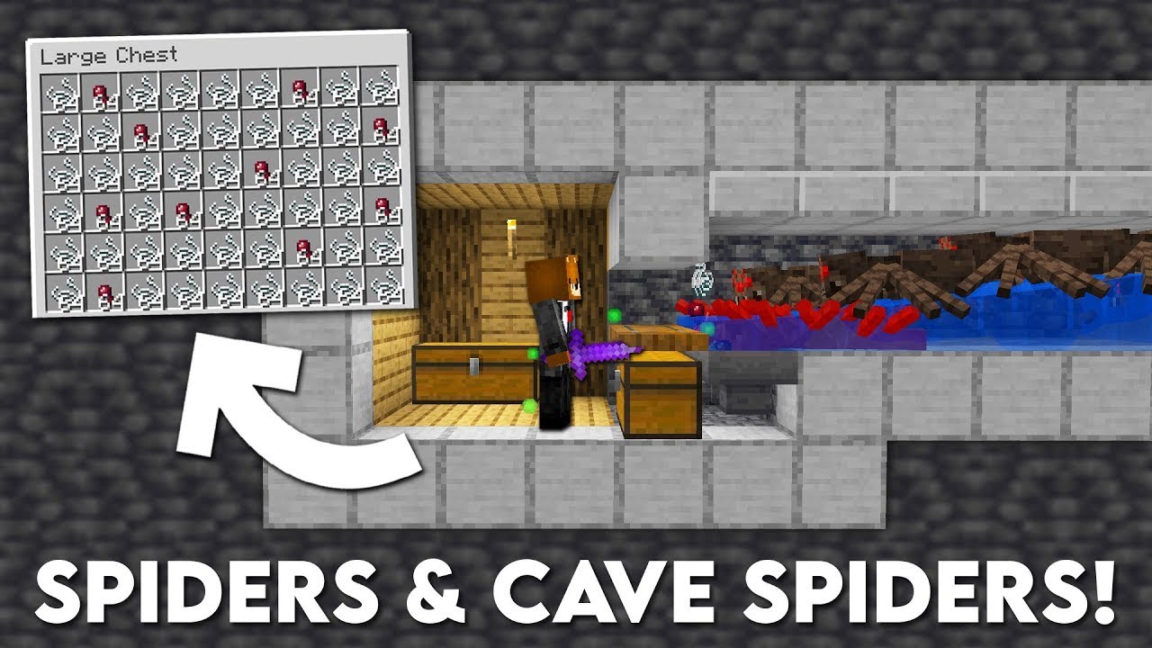Minecraft Easy Spider & Cave Spider Spawner XP Farm 1.21+ - YouTube
