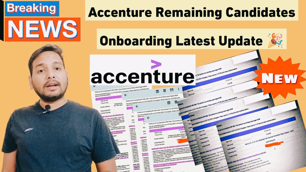 Accenture Latest Onboarding Update 2024 | Accenture Physical Onboarding ...