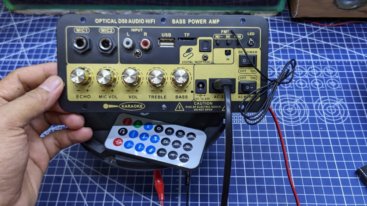 FITUR LENGKAP TINGGAL COLOK LISTRIK SAMBUNG SPEAKER AMPLIFIER D50 - YouTube