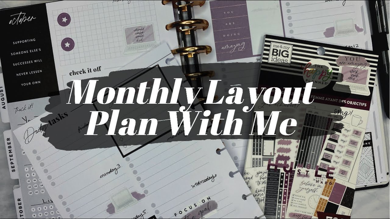 The Happy Planner Monthly Layout | Decorative List Making - YouTube