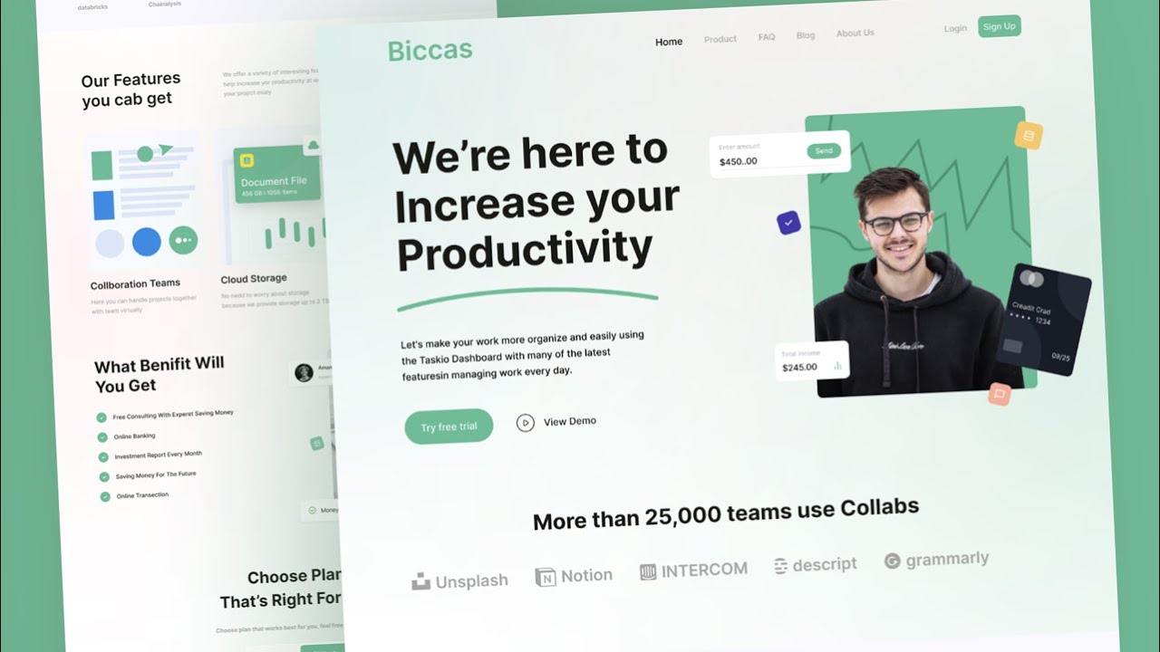 Creating Responsive Landing Page Website Using HTML CSS JS - Part 3/5 ...