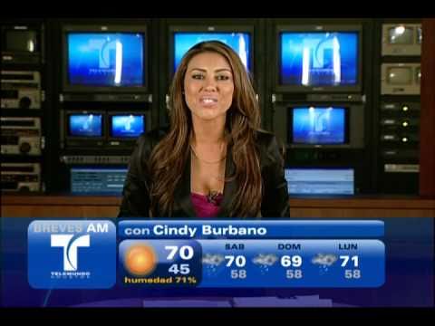 Breves AM Telemundo Commercial Jan.28 News & Weather Girl Cindy Burbano ...