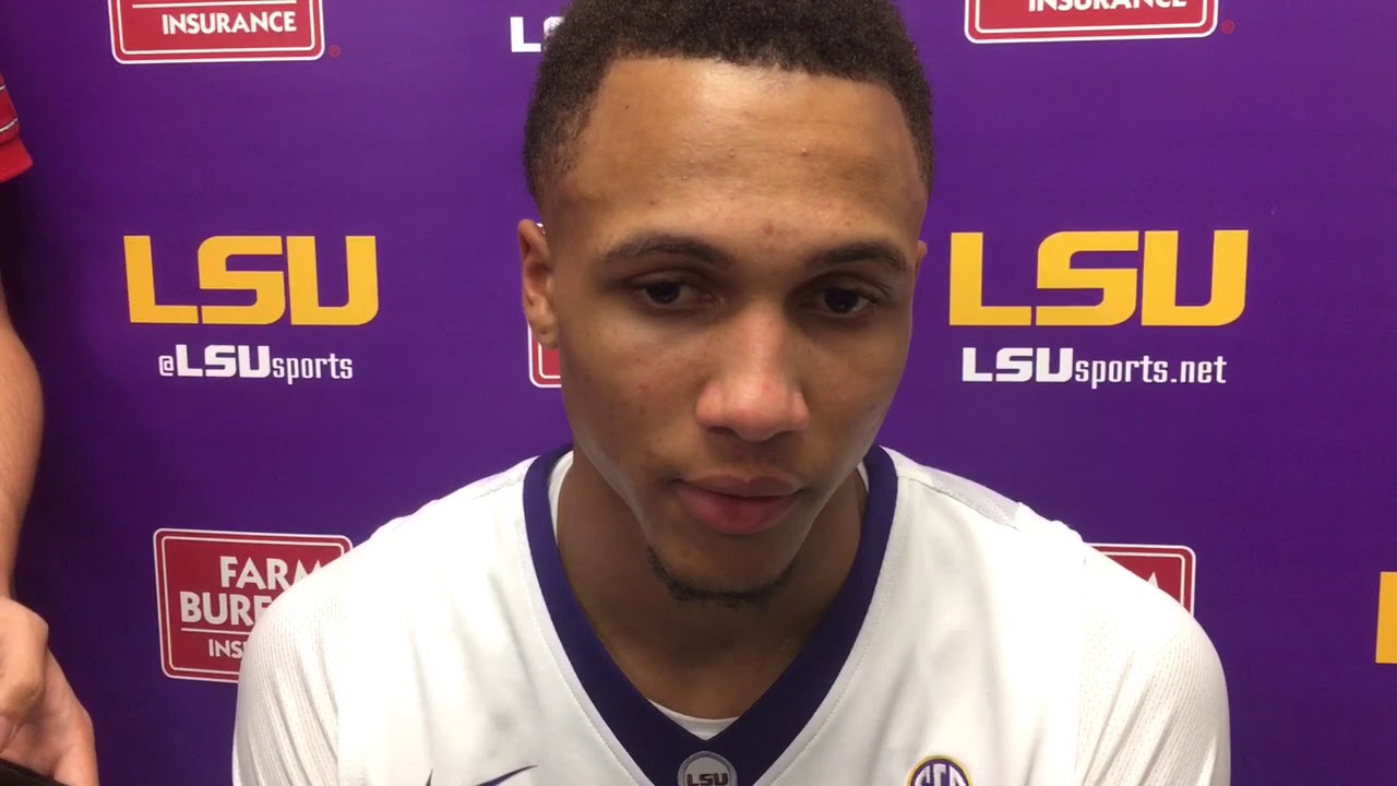 LSU guard Brandon Sampson on 105-86 win over Samford - YouTube