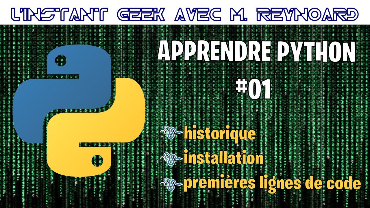 Apprendre PYTHON installer l'interpréteur et premières lignes de code ...