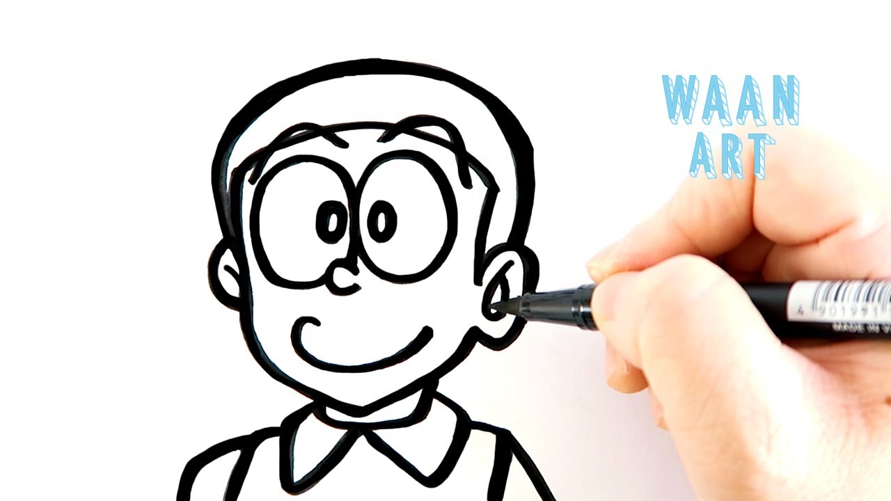 Drawing cartoon | Nobi Nobita วาดรูปโนบิ โนบิตะ 野比のび太 - YouTube