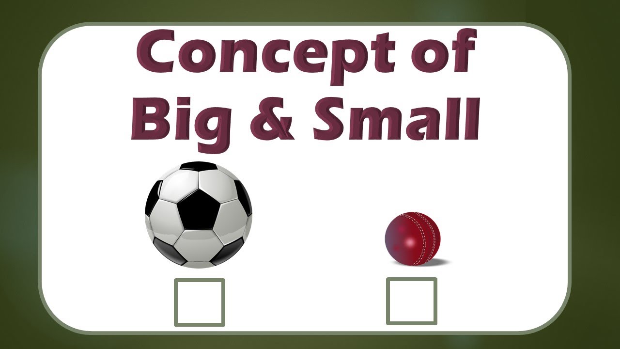 Big and small concept | Big and Small | Big and small for kids ...