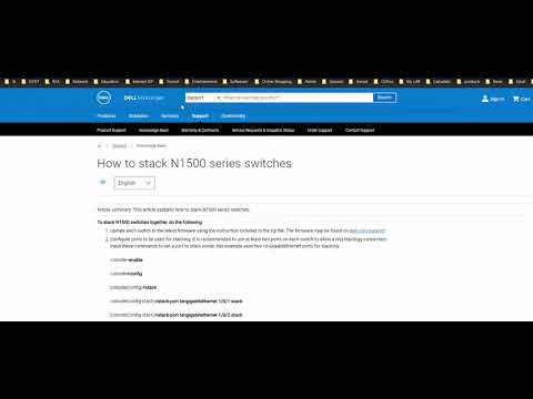 Stack Dell N1500 series switches - YouTube