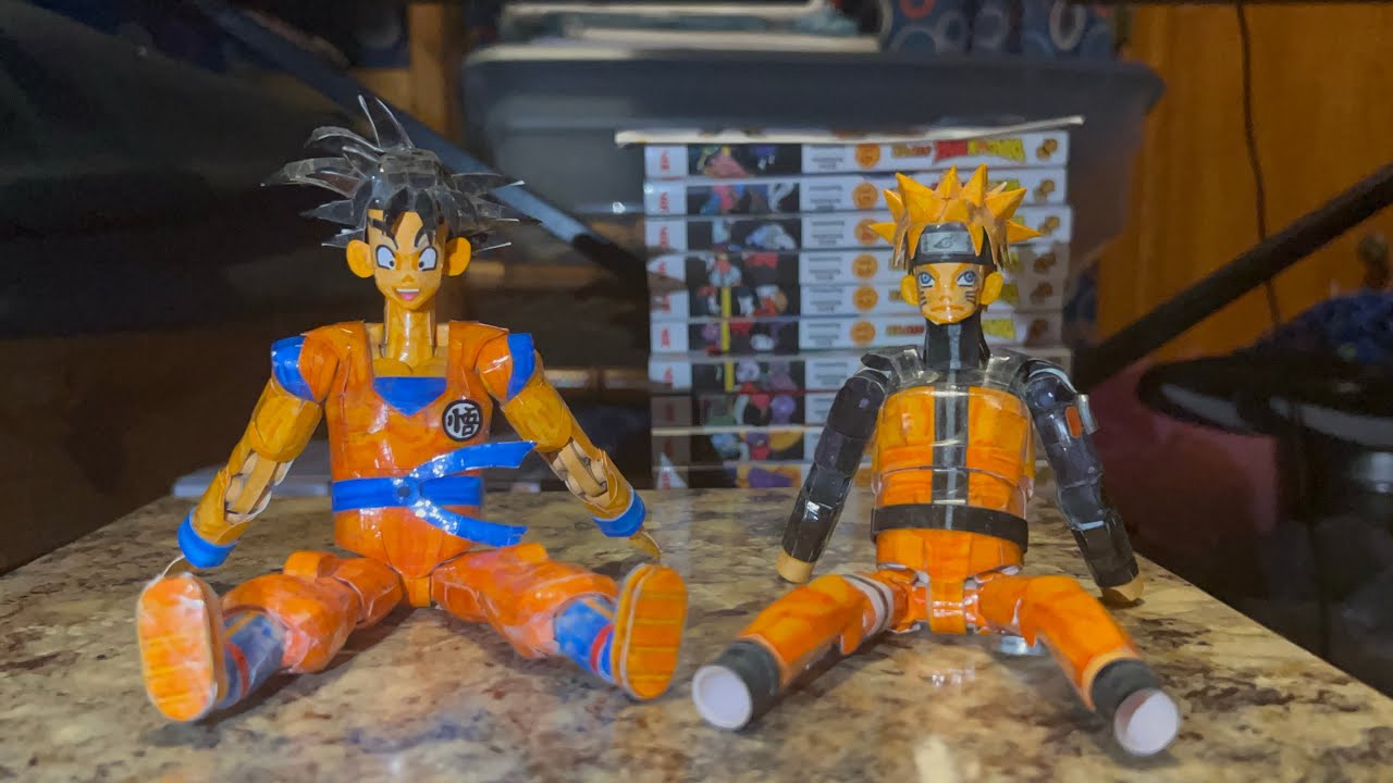 How To Make Goku Out Of Paper Pt 8 | How To Make A Mini Paper Model ...