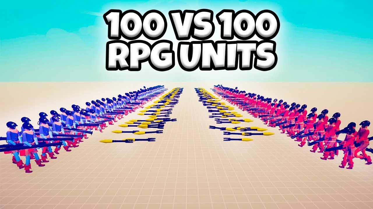 100 VS 100 RPG LAUNCHER UNITS BATTLE | TABS MODDED GAMEPLAY - YouTube
