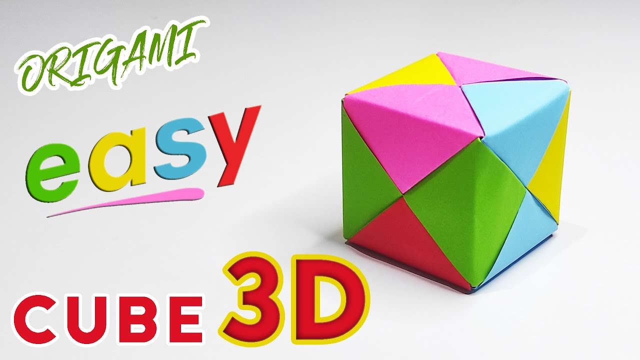 How to make Cube 3D Origami - YouTube