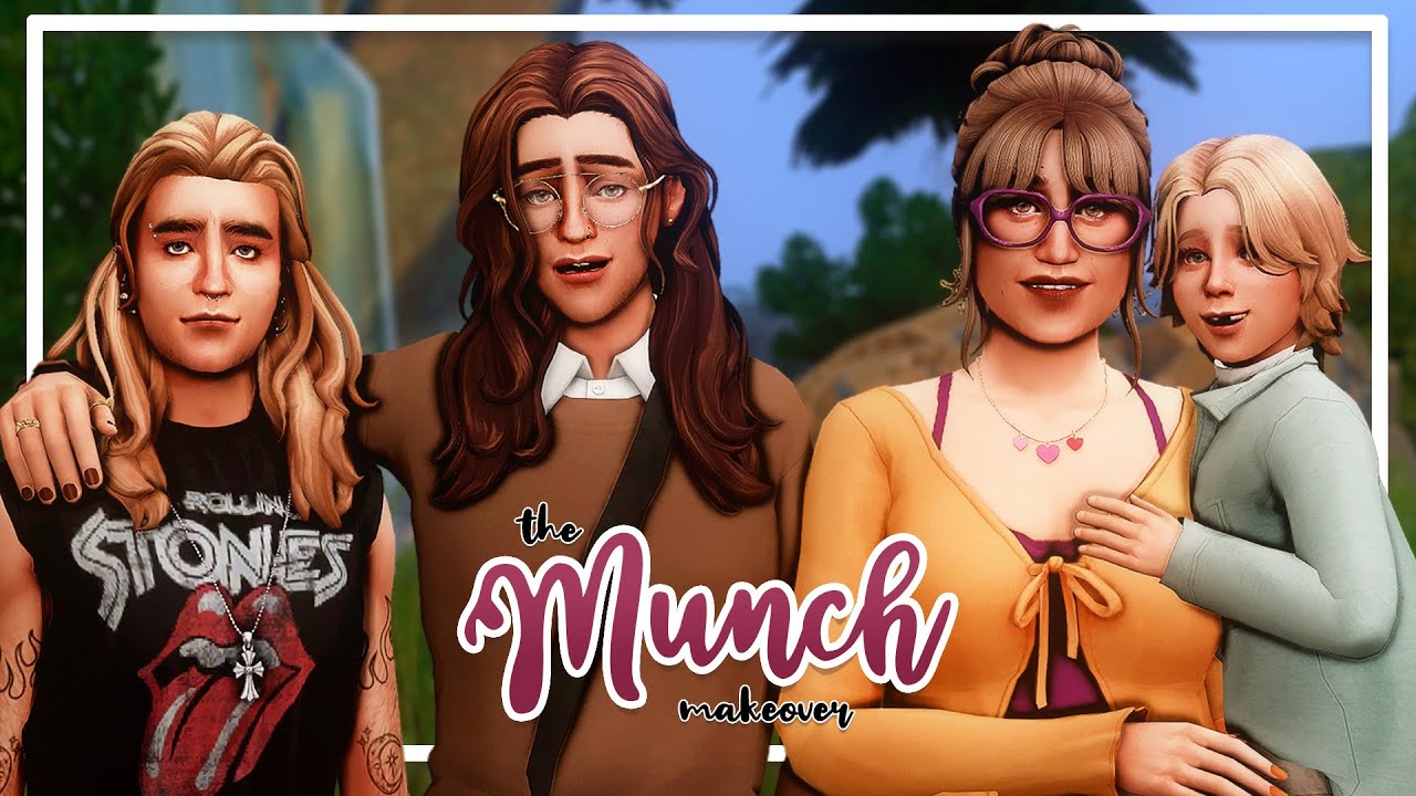 Giving the MUNCH Family the ULTIMATE makeover! + CC List | Sims 4 ...