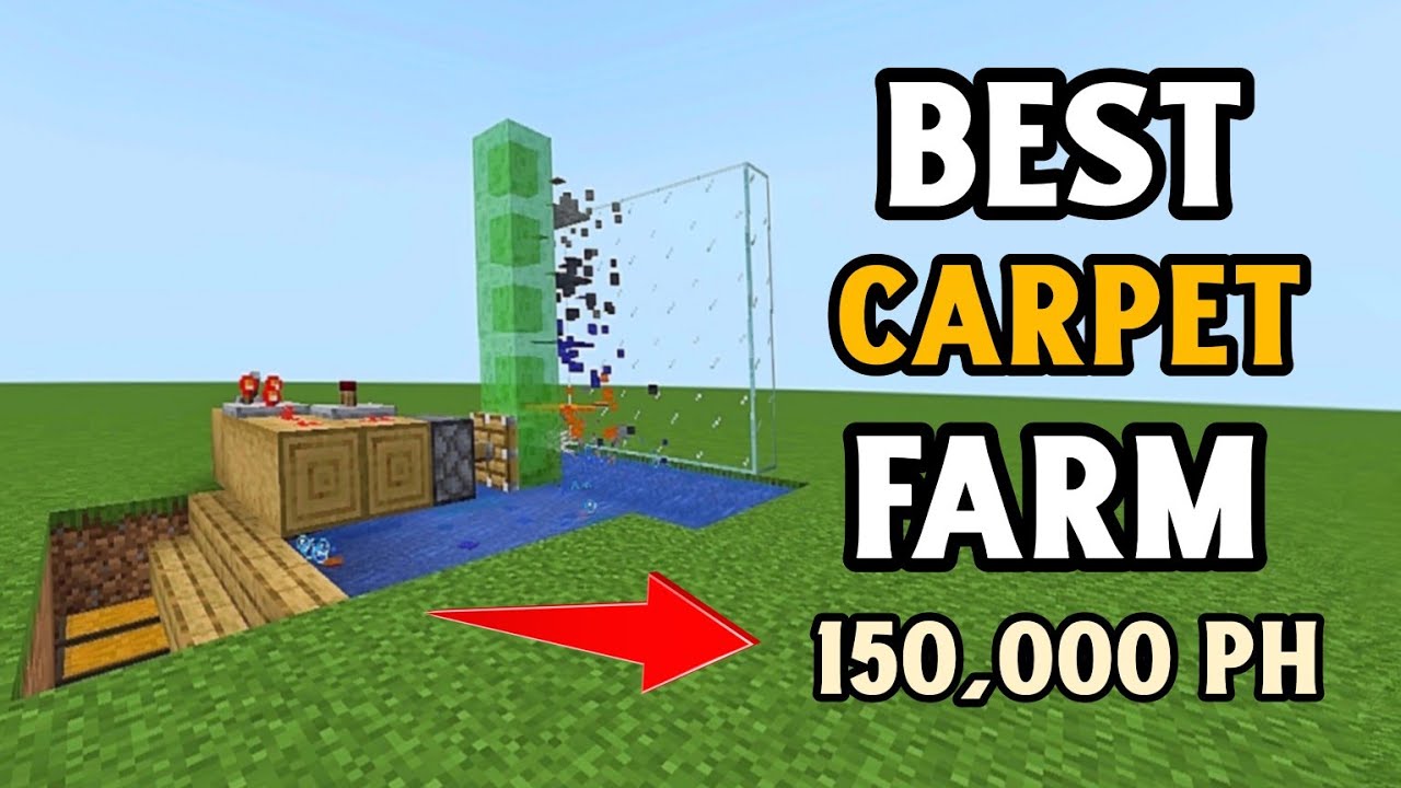 Minecraft Best carpet Farm Tutorial - 150,000 per hour - YouTube
