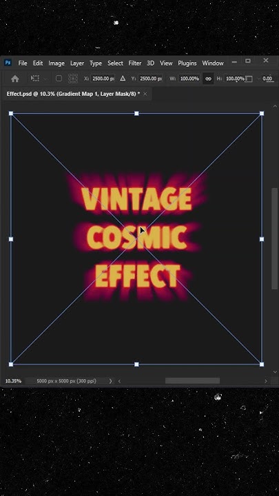 How to Create Vintage Cosmic Text Effect in Photoshop - YouTube