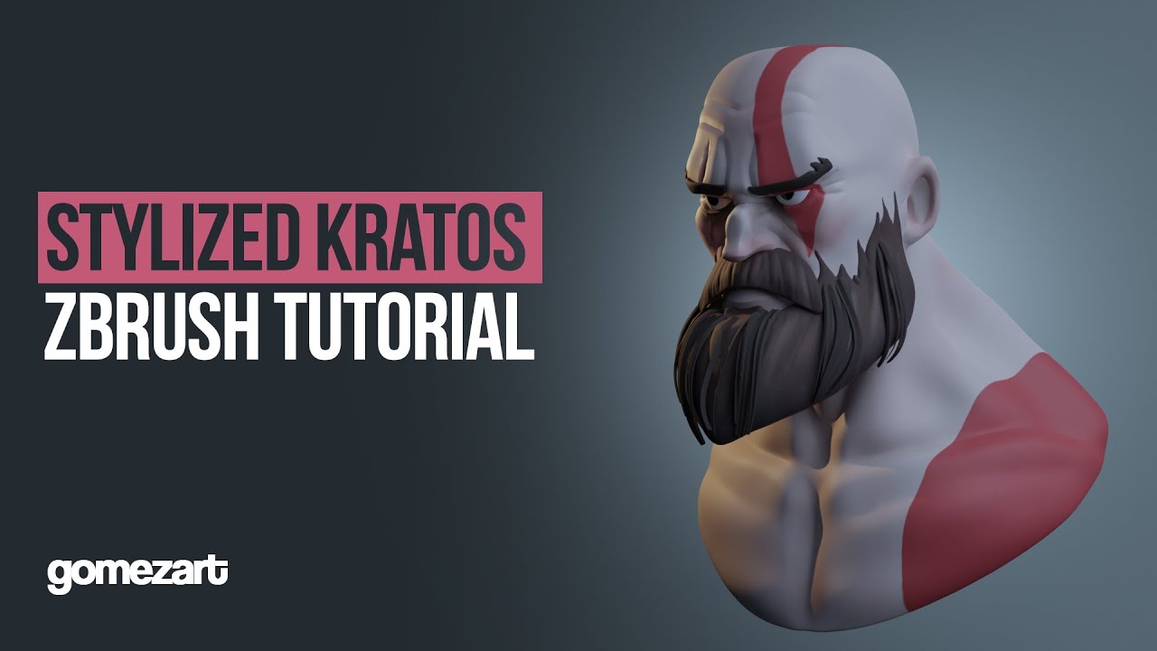 Zbrush Sculpting stylized Kratos tutorial - YouTube