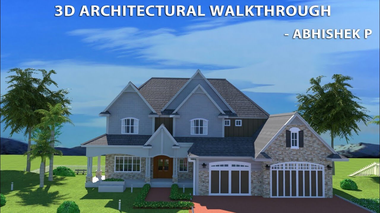 3D Architecture Walkthrough - 3ds Max - Portfolio - Abhishek P - YouTube