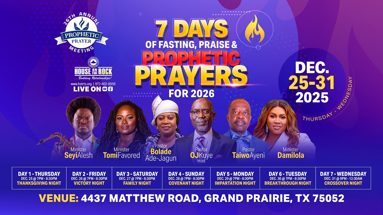 RCCG HOTR || 26th Annual Prophetic Prayer Meeting || Day4 - YouTube