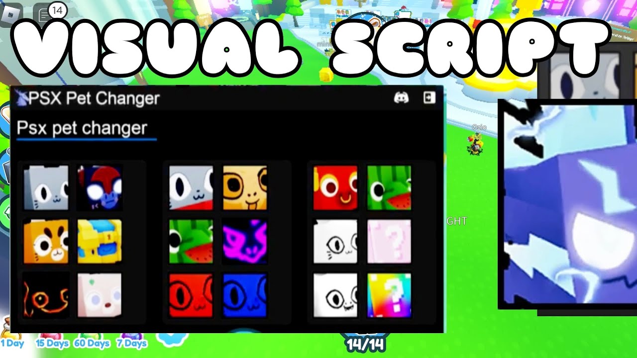 PET CHANGER SCRIPT VISUAL | ROBLOX | PET SIMULATOR X - YouTube