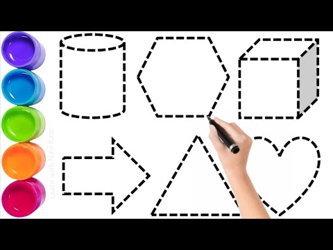 Learn shapes, Easy drawing shapes for children, shapes drawing for kids ...