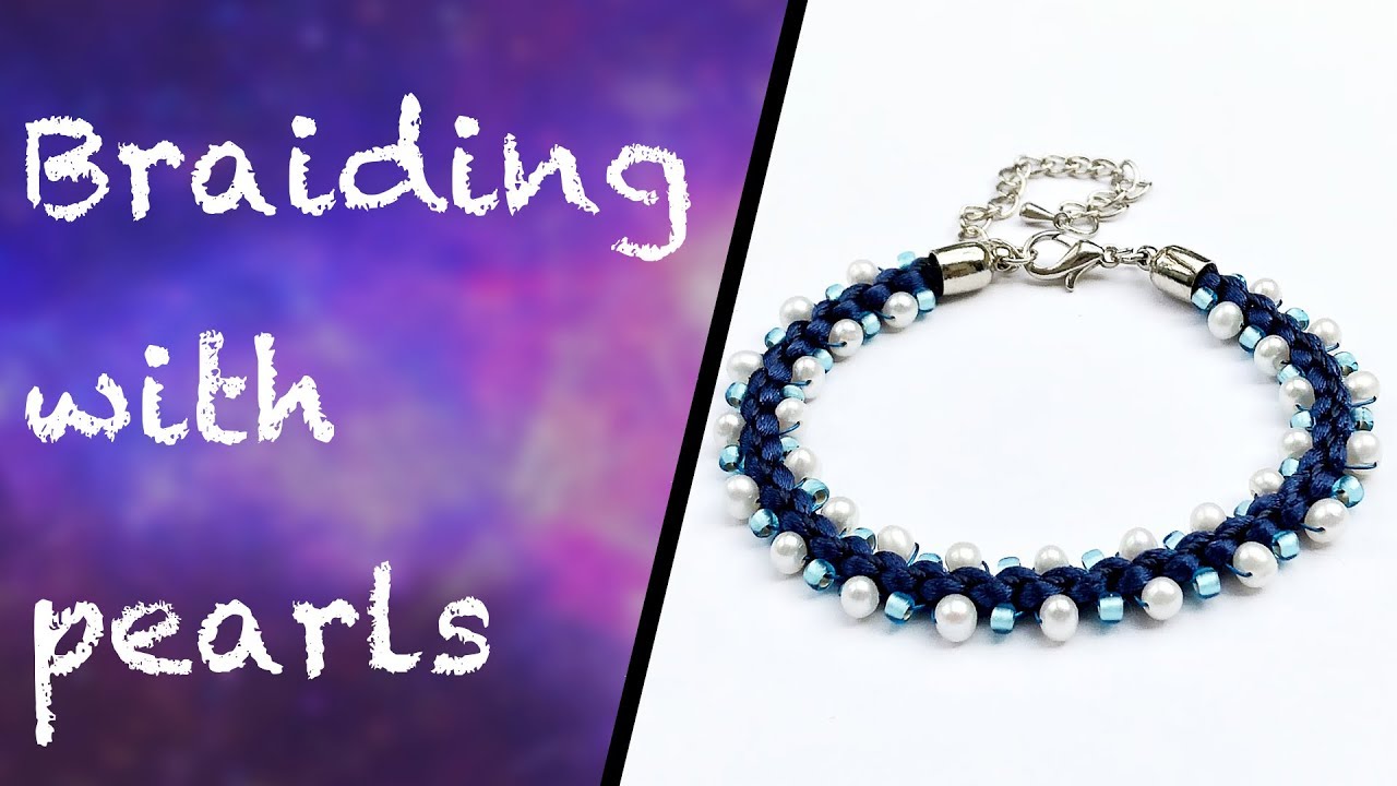 Braiding with pearls #1 - YouTube