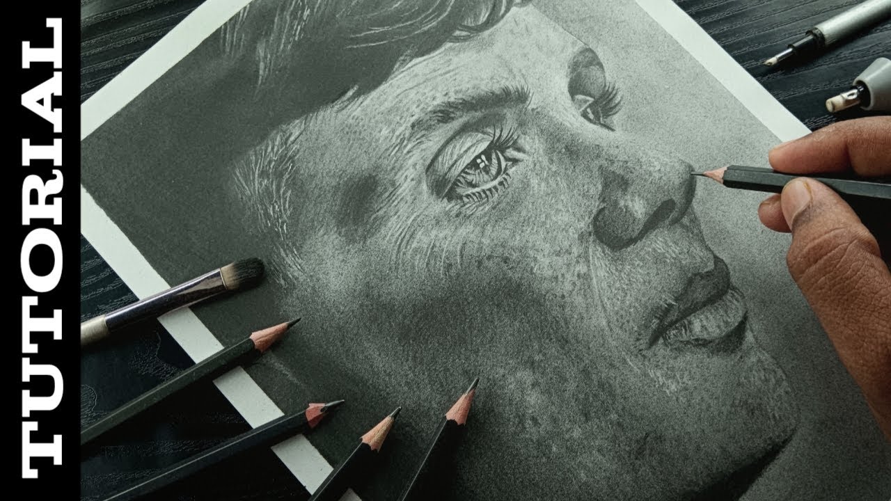 How to draw realistic Oppenheimer - YouTube