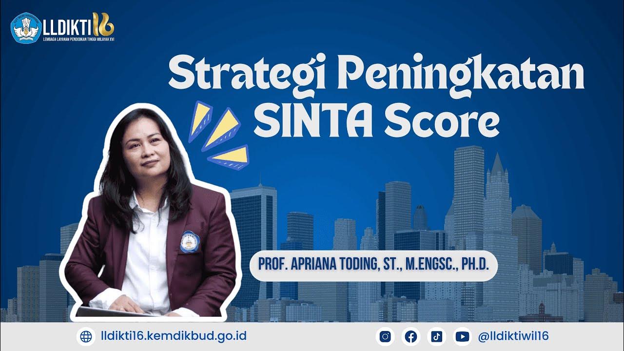 Strategi Peningkatan SINTA Score (20241113) - YouTube