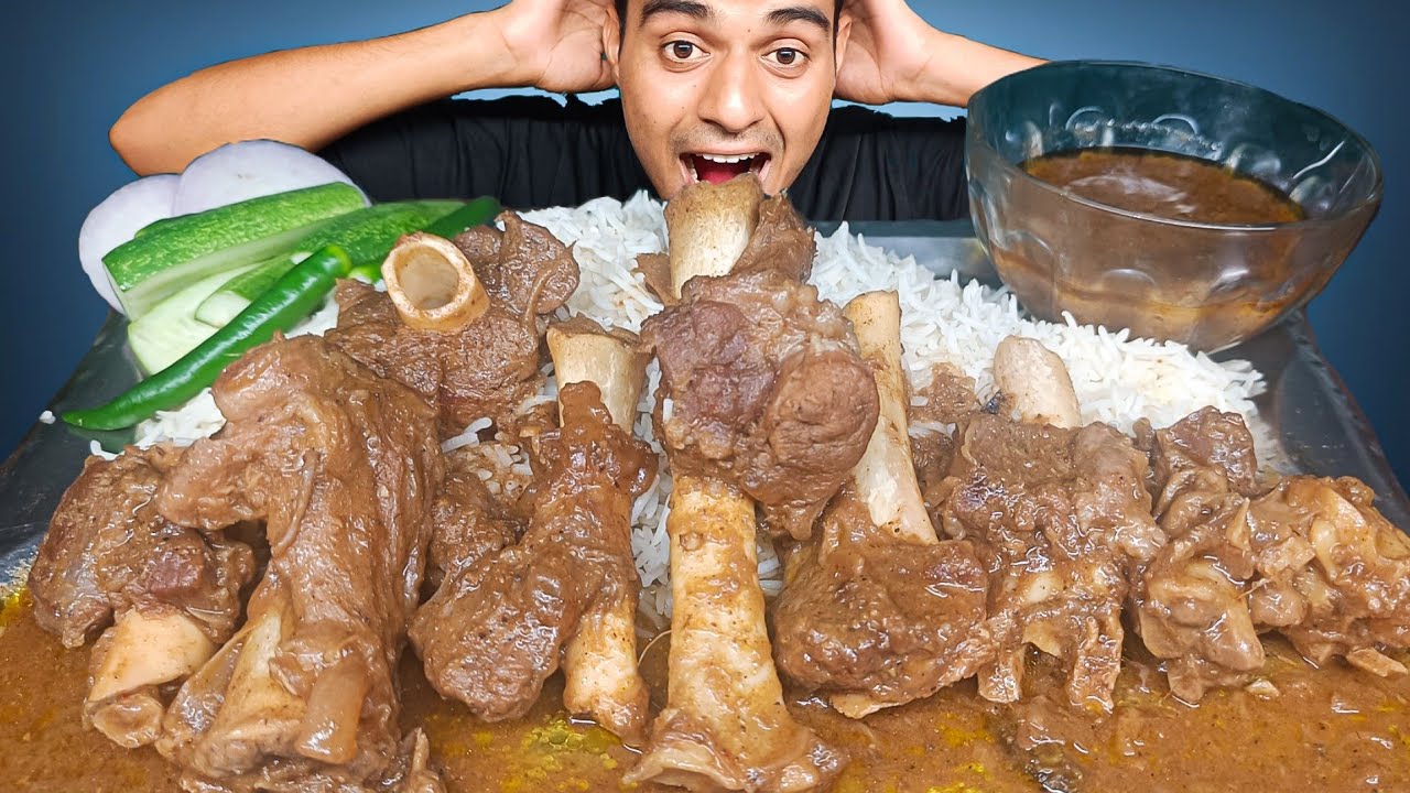 Spicy Mutton Nalli Curry with Basmati Rice Extra Gravy ...