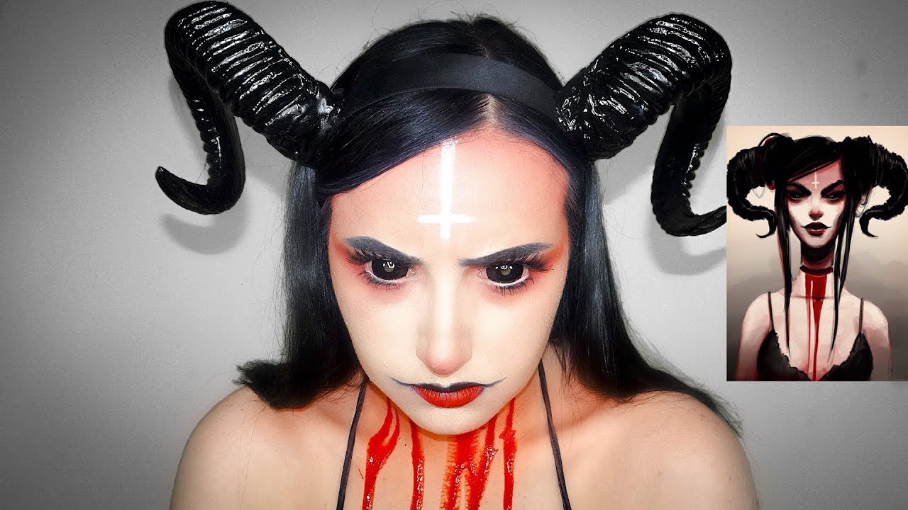 Evil makeup inspired by a Justin O’Neal Art Piece - YouTube