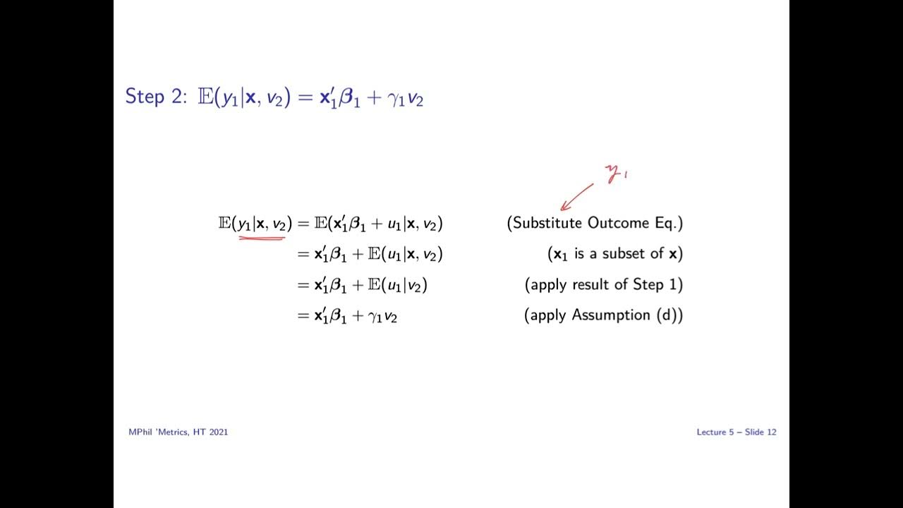 Lecture 5 Part 3 - Derivation of Lemma 1 - YouTube