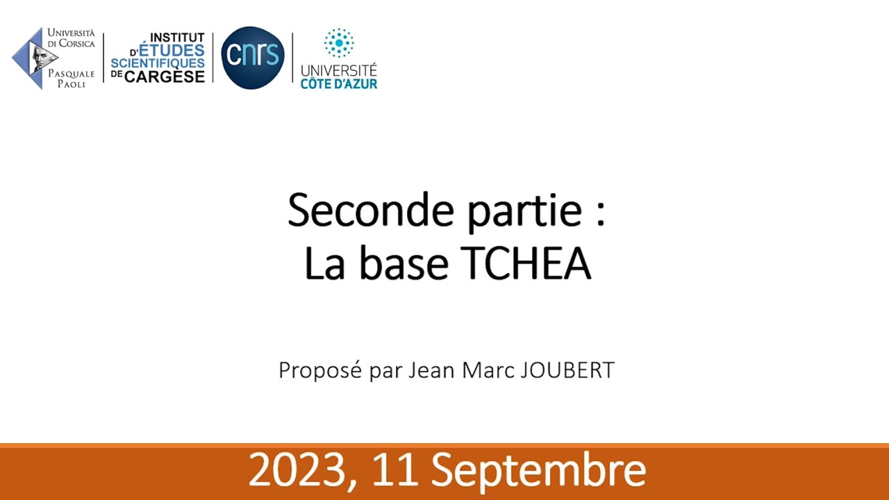 La base TCHEA | Jean-Marc Joubert - YouTube