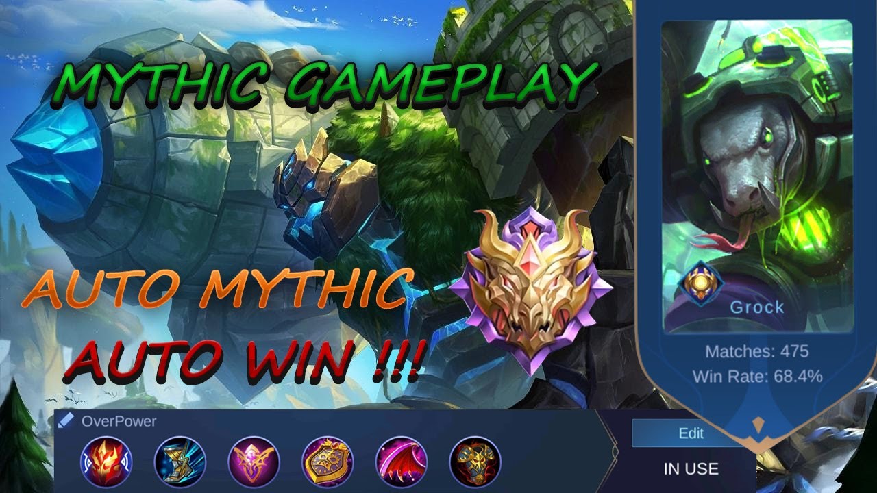 Mobile Legends || Grock Gameplay || Tutorial Hero Grock || Auto Mythic ...