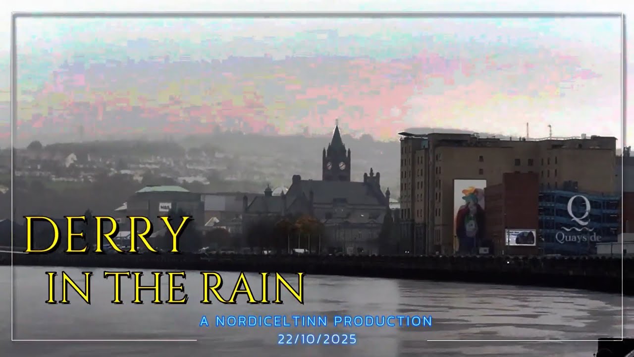 Walk along the Quay in Derry, rainy atmospheric vlog. NORTHERN IRELAND ...