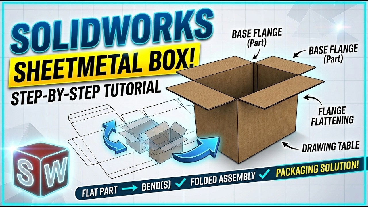 SolidWorks SheetMetal Tutorial: How to make a Packaging Cardboard Box ...