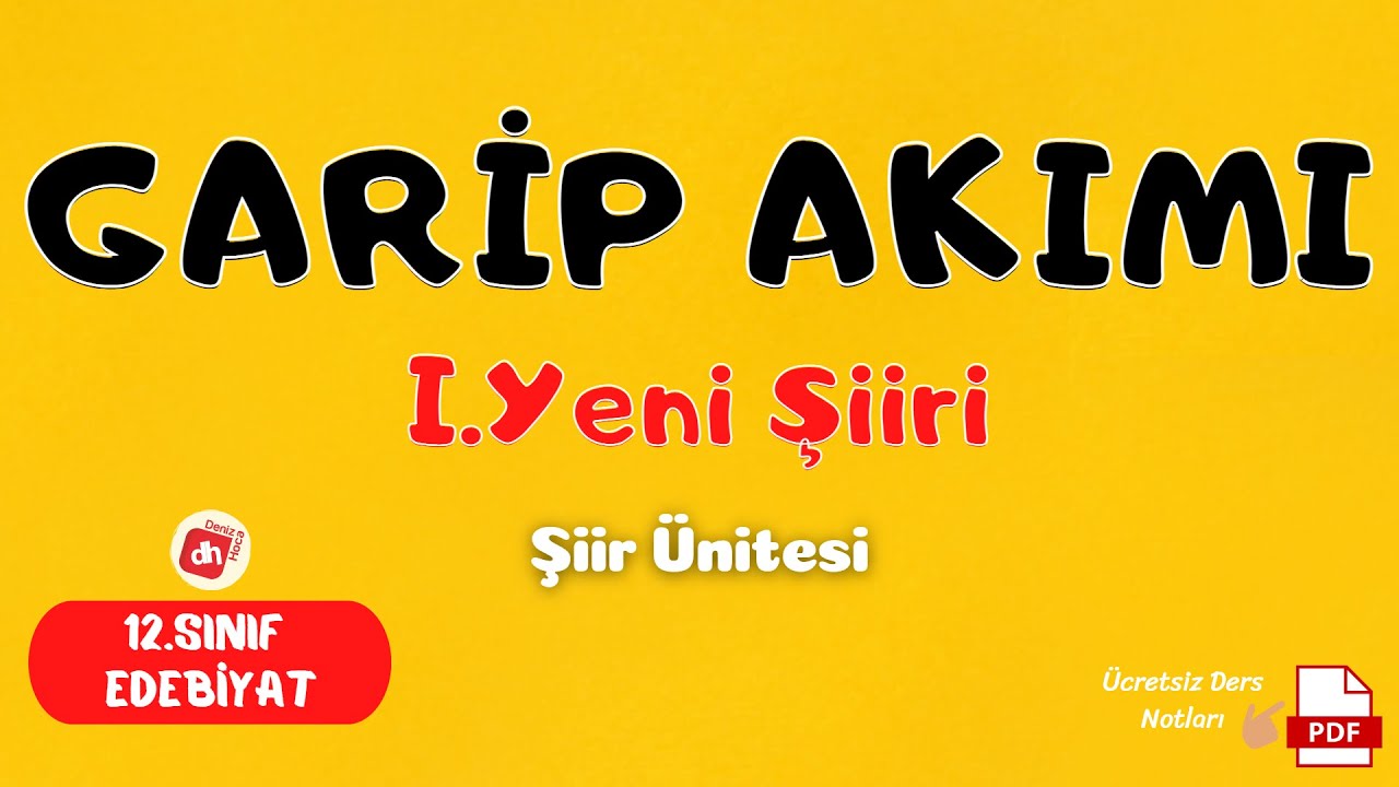 GARİP AKIMI ve Özellikleri 📌/ 12.Sınıf Edebiyat Şiir Ünitesi / Deniz ...