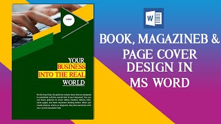 How To Create Cover Page In Microsoft Word Book Cover Page Magazine ...