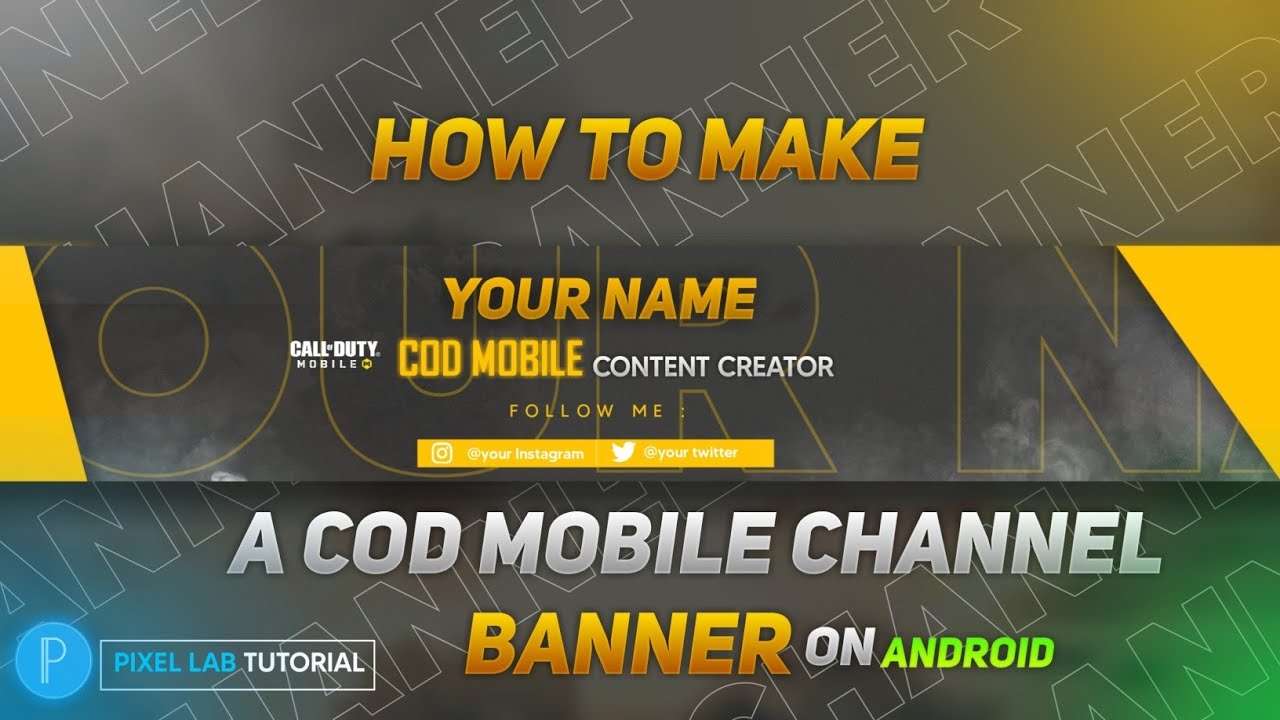 How To Make a Codm/Gaming Channel Banner on Android | Graphic Design ...