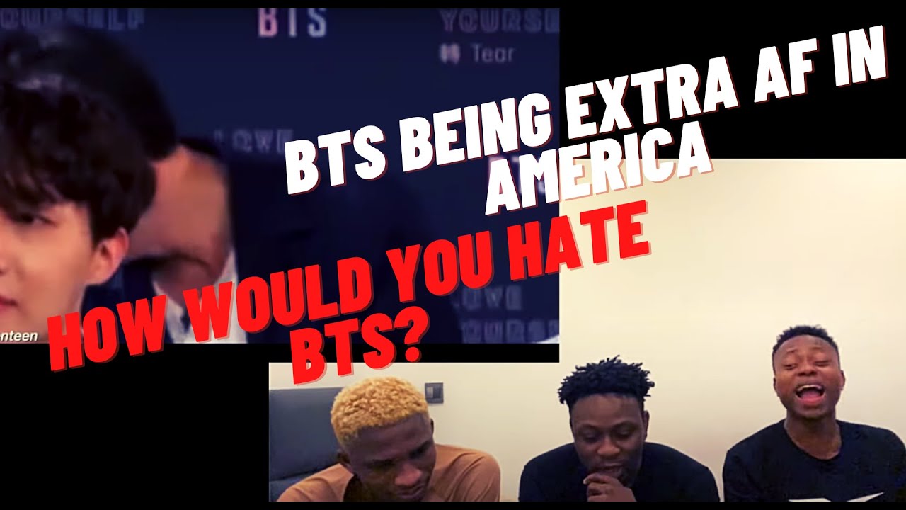 REACTING TO BTS BEING EXTRA AF IN AMERICA - YouTube