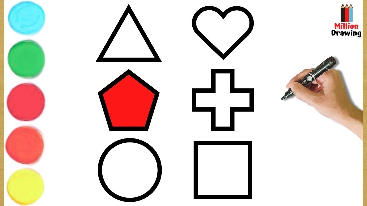 How To Draw Easy Shape Drawing and Toddlers_ Child Art| Shapes Song ...