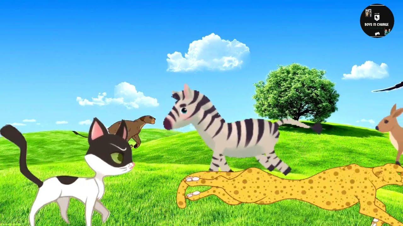 animals running video animated video animal stampede - YouTube