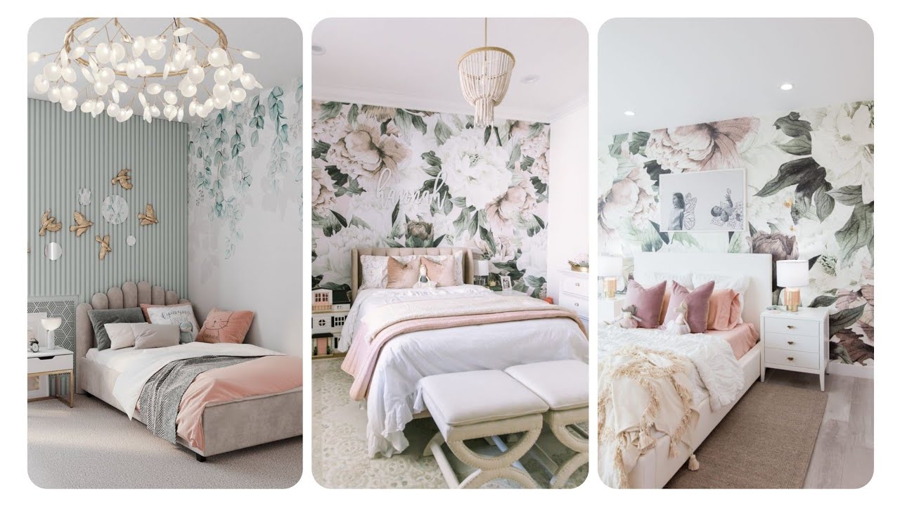 Girls room wall painting designs - New beautiful Ideas - YouTube