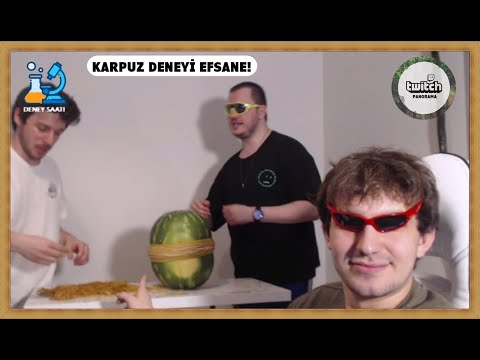 Berkcan Güven | Lastikle Karpuz Patlatma Deneyi Yapıyor! (Fena Patladı)