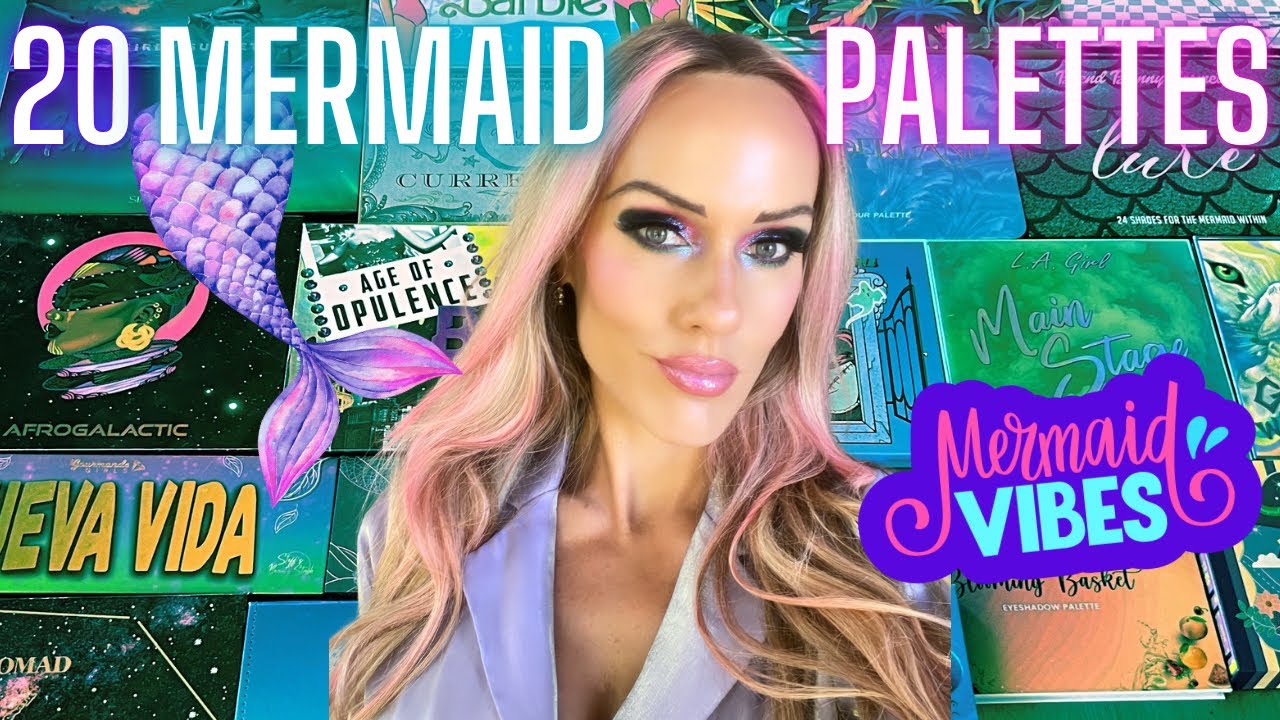 20 MERMAID VIBES EYESHADOW PALETTES 🧜🏻‍♀️ Lots of Indie Palettes ...