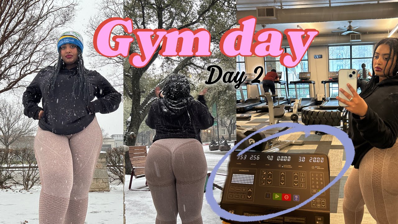 1 hour on the treadmill | walking in the snow come workout with me ...