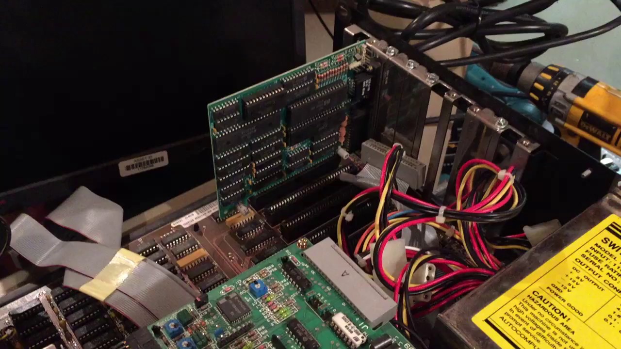 IBM 5160 Testing with CGA card Installed - YouTube
