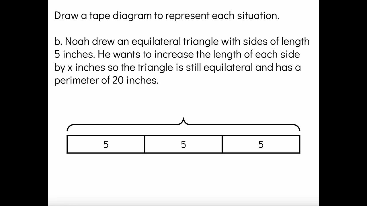 Draw a Tape Diagram to Represent Each Situation - YouTube