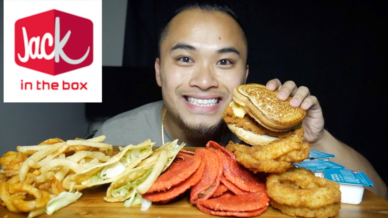 JACK IN THE BOX MUKBANG : NEW SPICY MINI TACOS + MUNCHIE BOX - YouTube