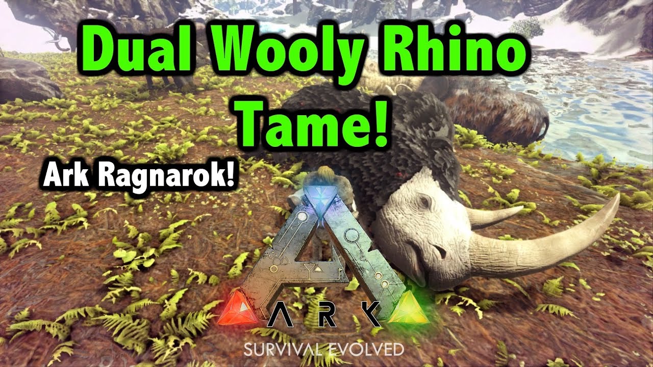 Dual Wooly Rhino Tame And Breeding! - Ark Surivival Series ep 14! - YouTube