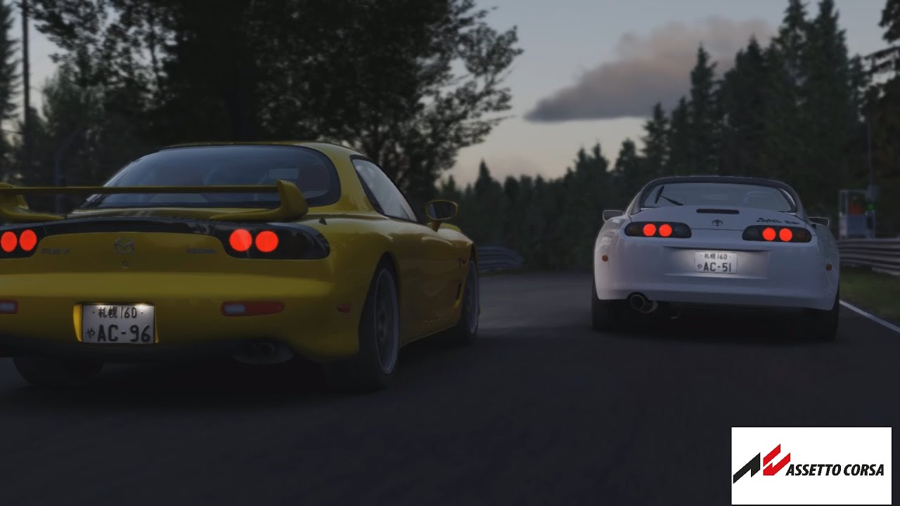Assetto Corsa: GT R VS Supra VS RX-7 | Eurobeat | - YouTube